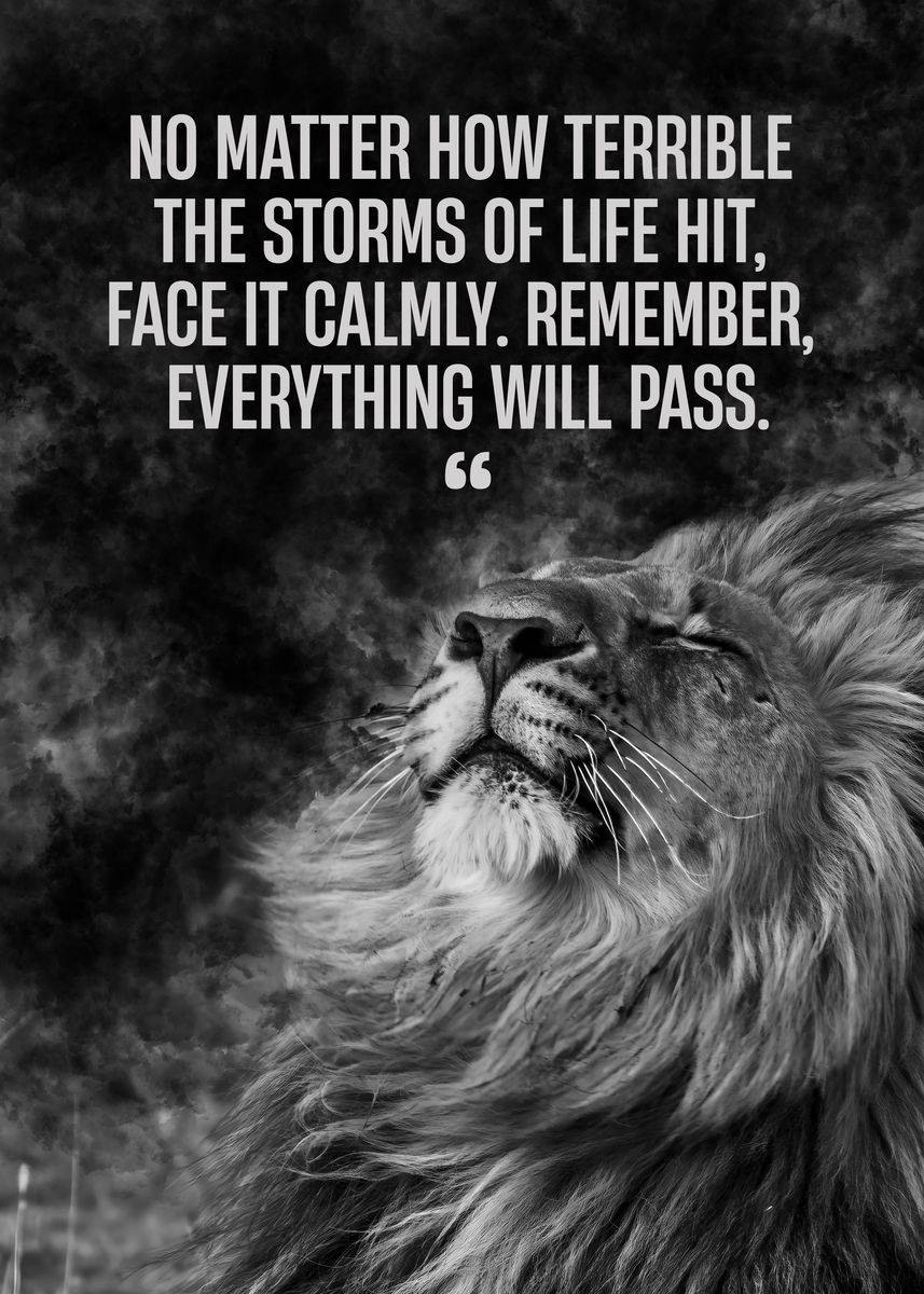 'everything will pass' Poster, picture, metal print, paint by wise ...