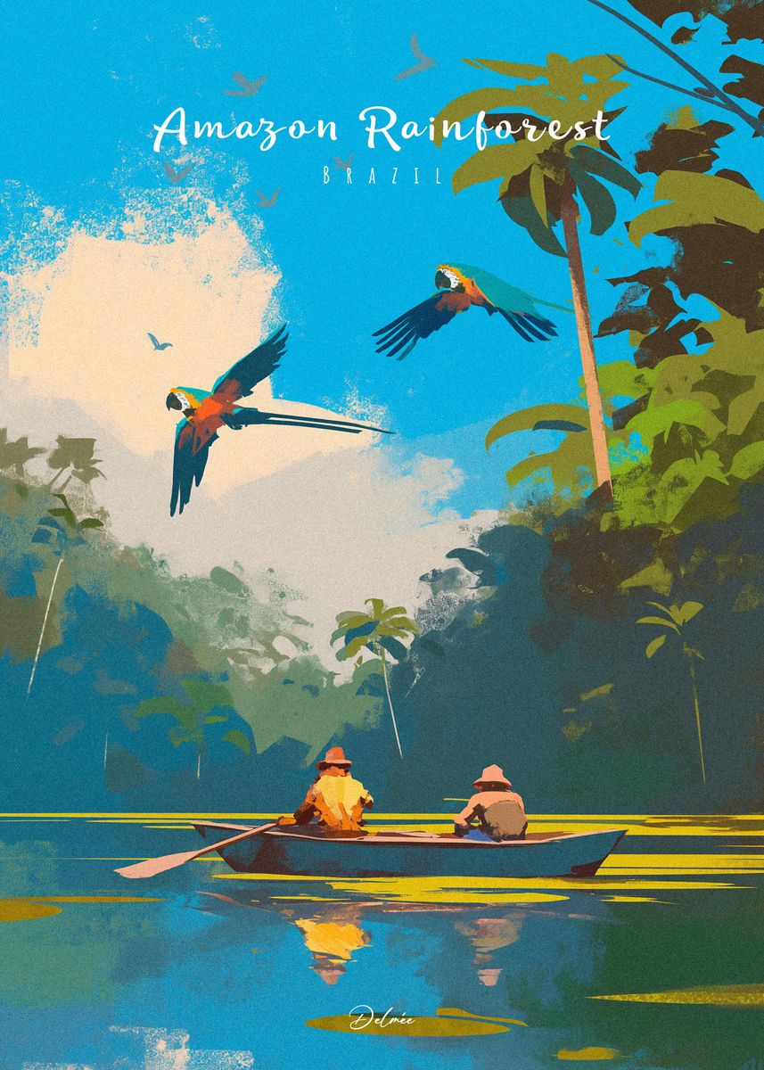 'Amazon Rainforest' Poster, picture, metal print, paint by ...