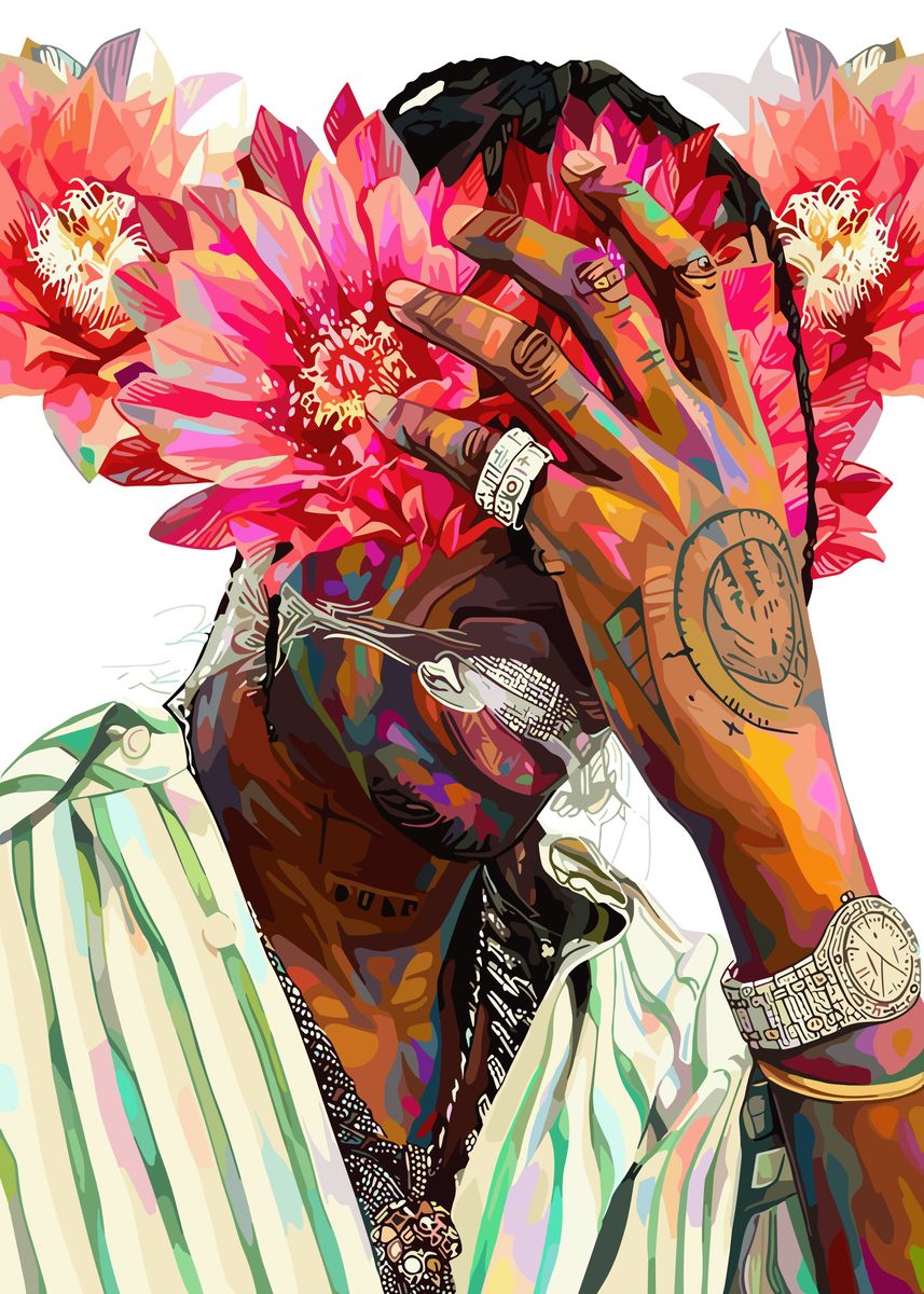 'Travis Scott Rapper' Poster, picture, metal print, paint by Artistic ...