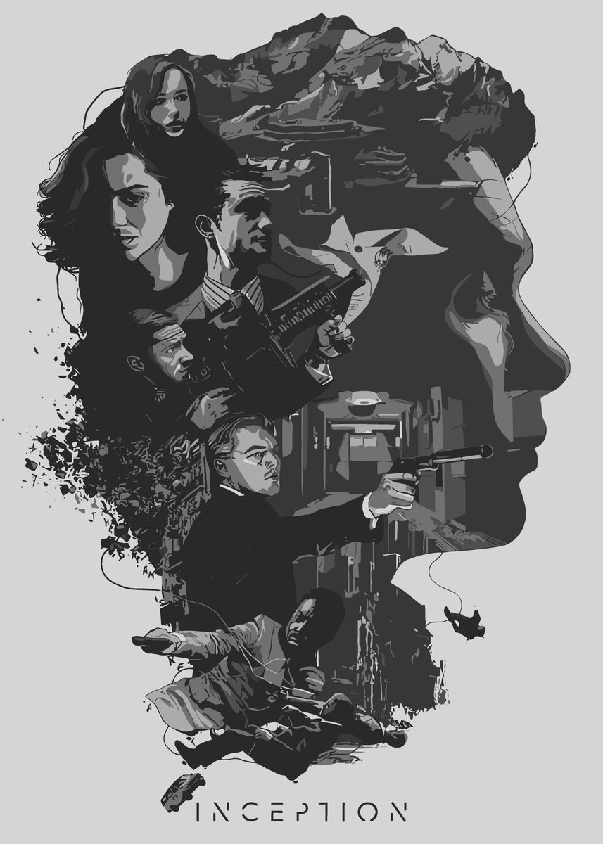 'Inception' Poster, picture, metal print, paint by VisionPrint | Displate