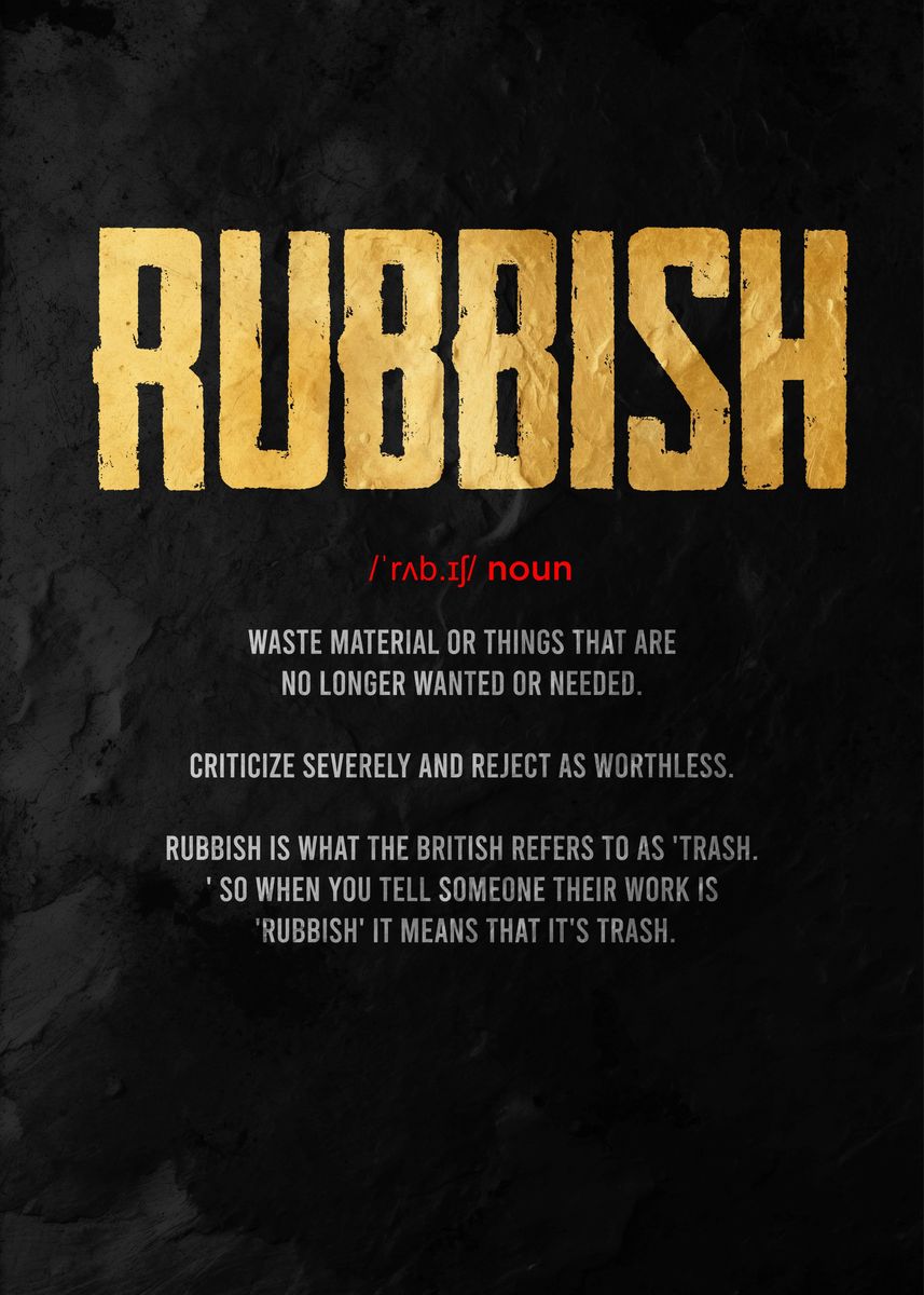 'rubbish' Poster, picture, metal print, paint by Lowpoly Posters | Displate