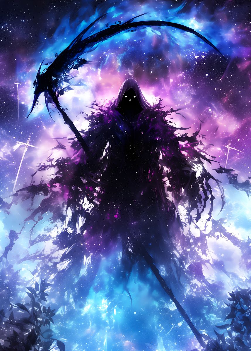 'Galaxy Grim Reaper' Poster, picture, metal print, paint by ...
