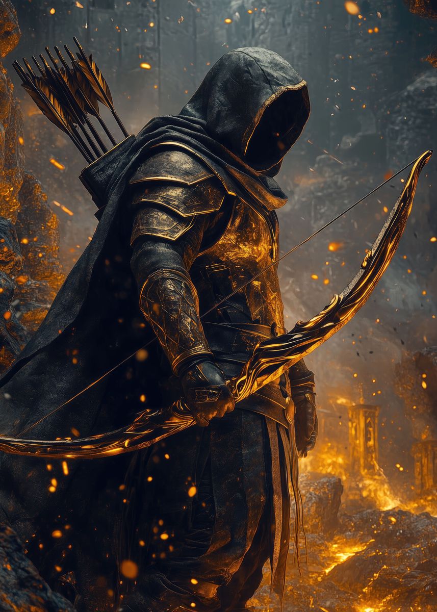 'Undead Archer' Poster, picture, metal print, paint by Senja Kolesnyk ...