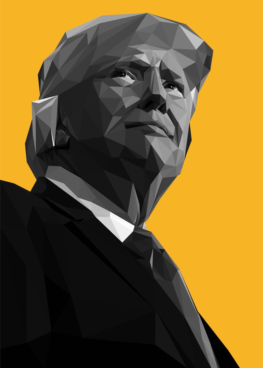 'trump 2024' Poster, picture, metal print, paint by Aesthetic Metal ...