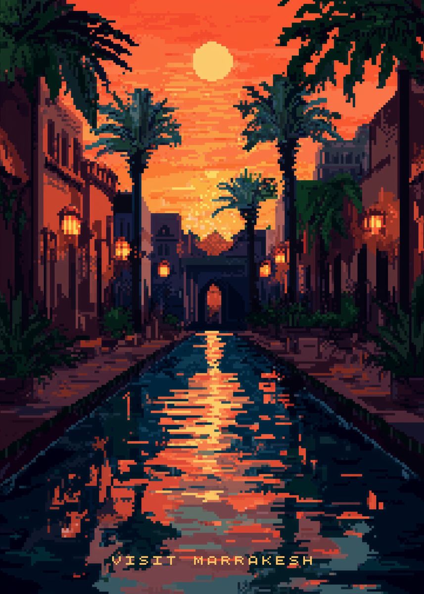 'Visit Marrakesh' Poster, picture, metal print, paint by Brian Midnite ...