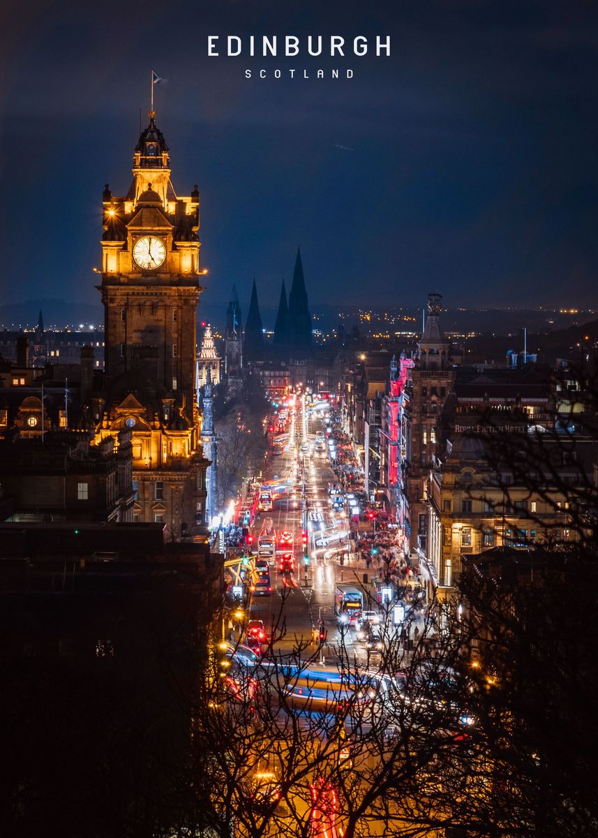 'Edinburgh ' Poster, picture, metal print, paint by Explore Universe ...