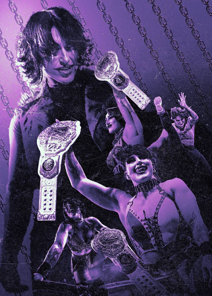 'Judgment Day Rhea Ripley' Poster, picture, metal print, paint by Ricky ...