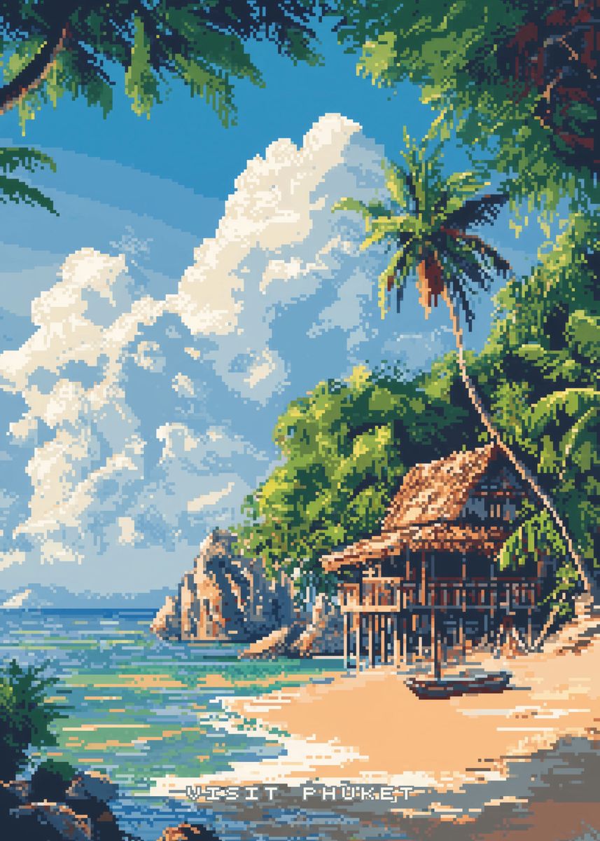 'Visit Phuket' Poster, picture, metal print, paint by Brian Midnite ...