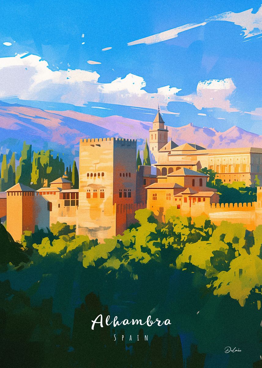 'Alhambra' Poster, picture, metal print, paint by ChillinTurtles Team ...