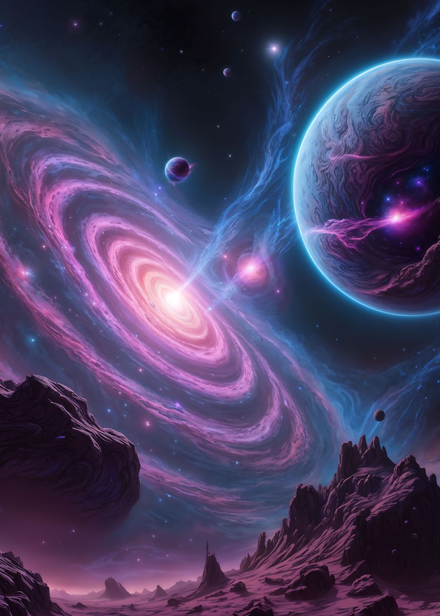 'Nebula Galaxy' Poster, picture, metal print, paint by Dream Art | Displate