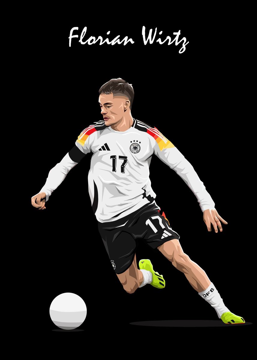 'Florian Wirtz' Poster, picture, metal print, paint by Roger | Displate