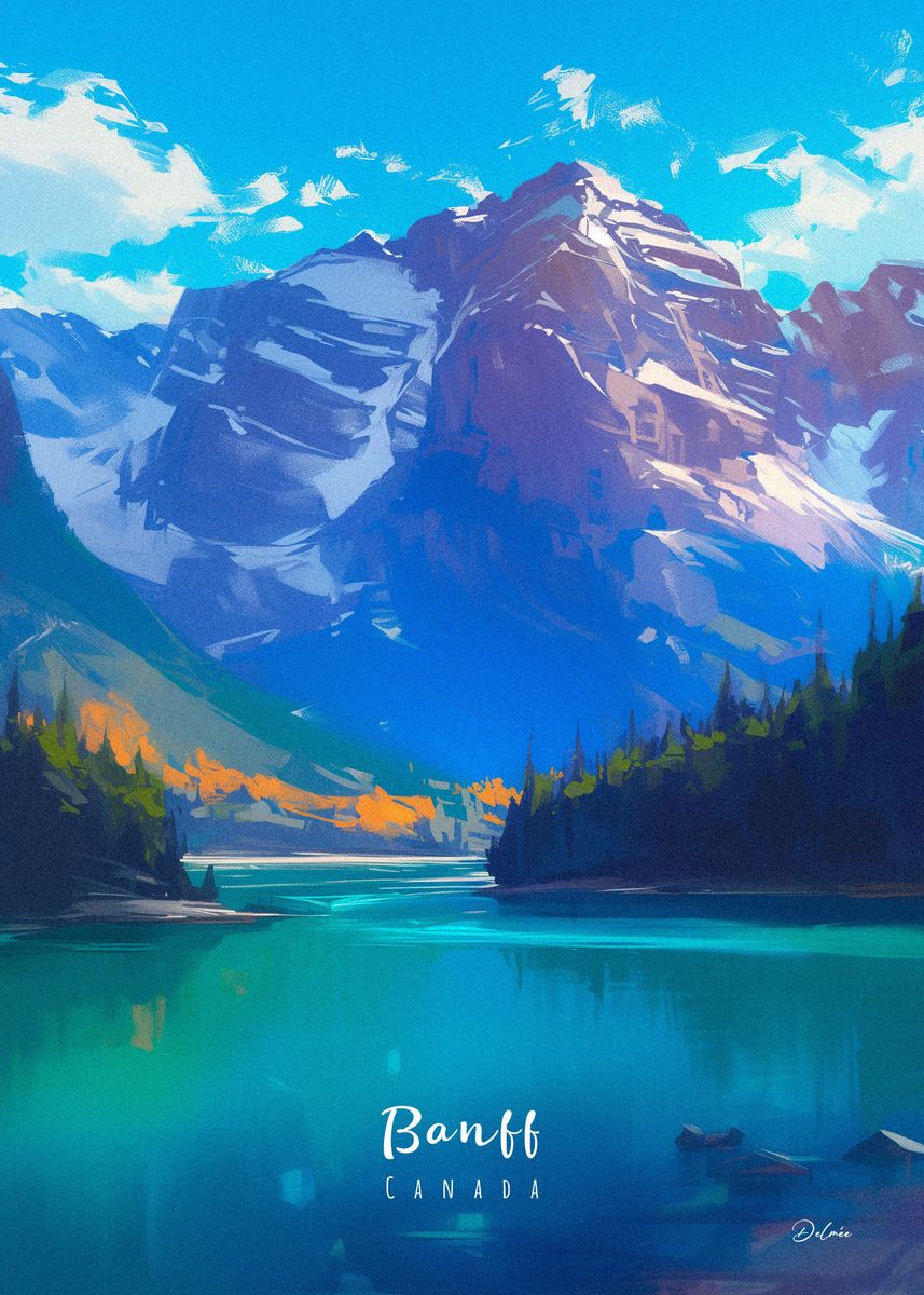 'Banff National Park' Poster, picture, metal print, paint by ...