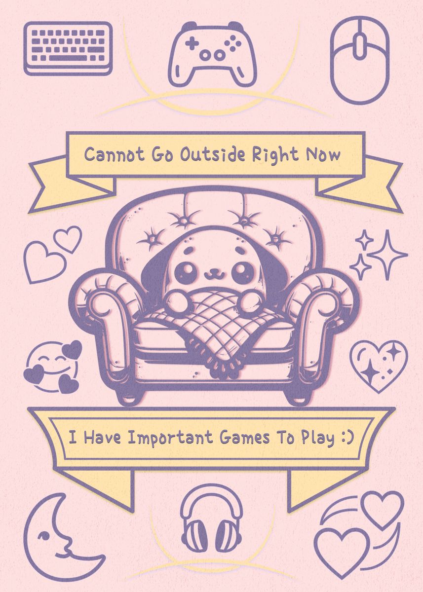 'Cute Dog Gaming' Poster, picture, metal print, paint by Isaac ...