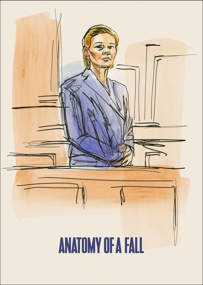 'Anatomy of a Fall ' Poster, picture, metal print, paint by Dimo | Displate