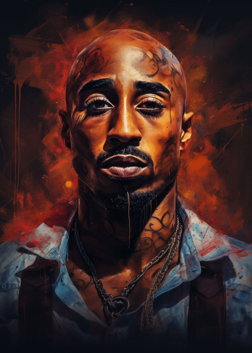'2pac' Poster, picture, metal print, paint by Yuki | Displate