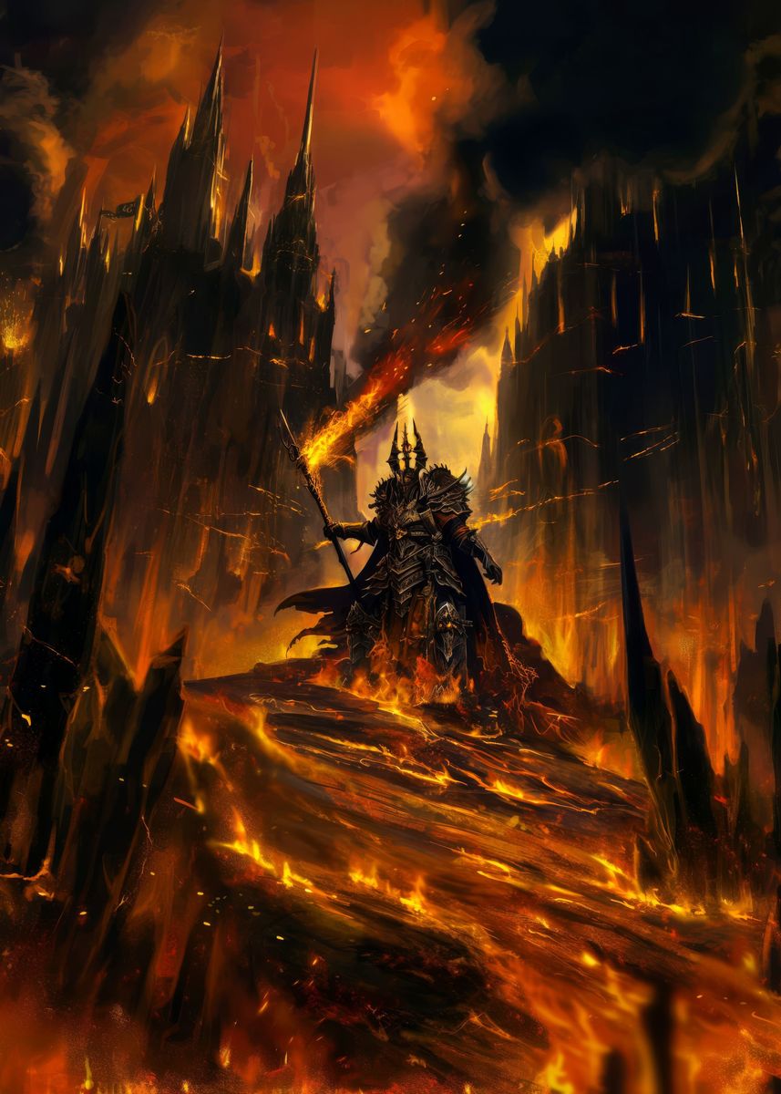 'Magic FireRing Arcane Lord' Poster, picture, metal print, paint by ...