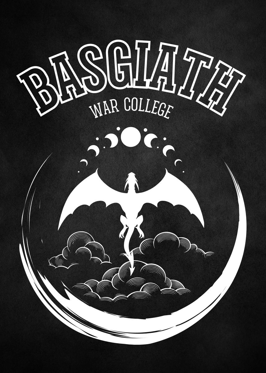 'Fourth Wing Basgiath Book' Poster, picture, metal print, paint by ...