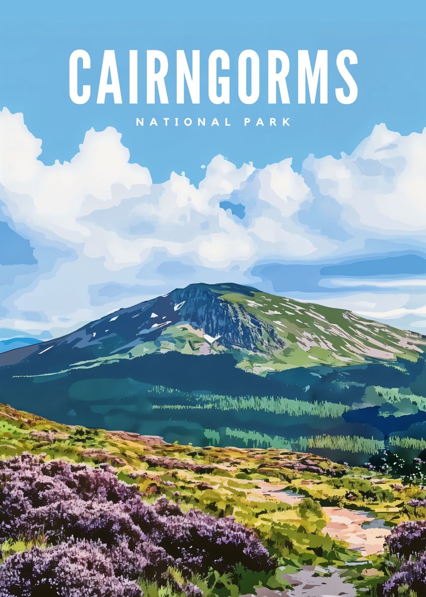 'Cairngorms National Park' Poster, picture, metal print, paint by Mark Vincent Verallo | Displate