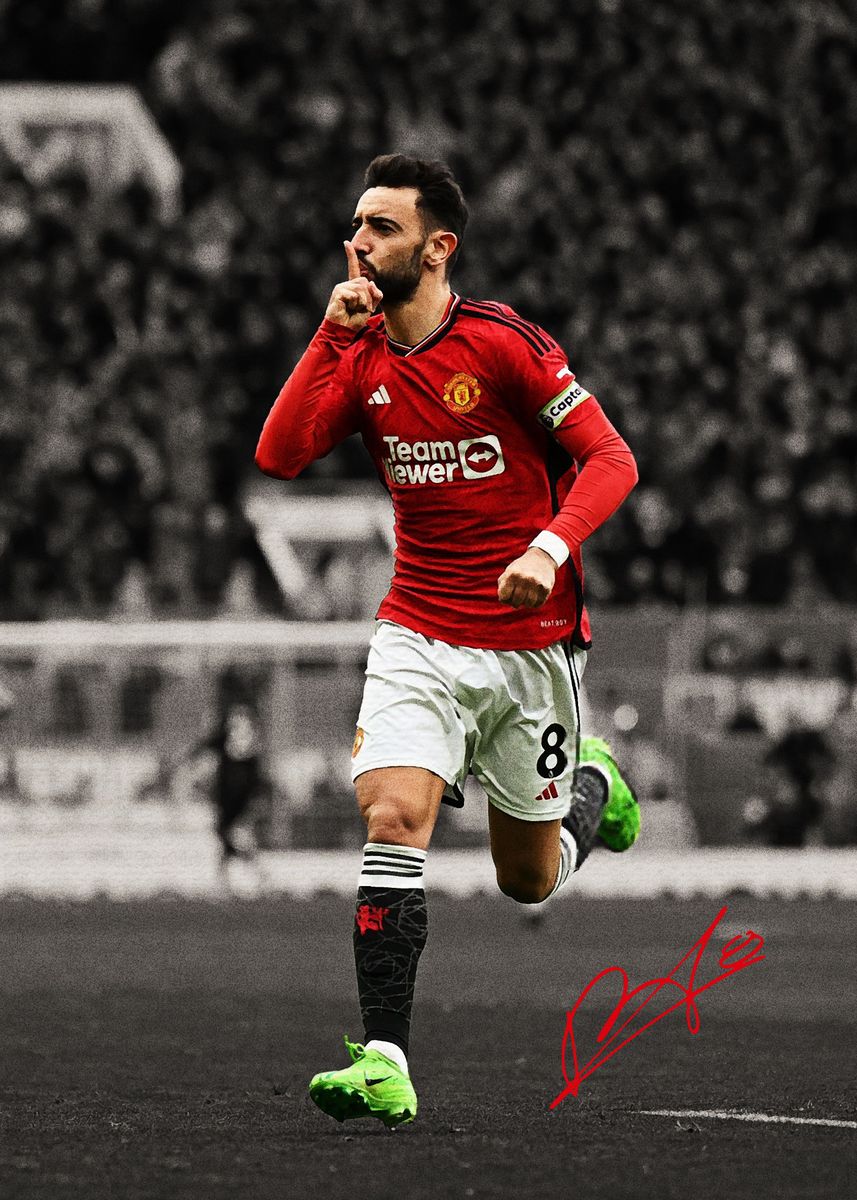 'Bruno Fernandes ' Poster, picture, metal print, paint by Sierra Sarah ...