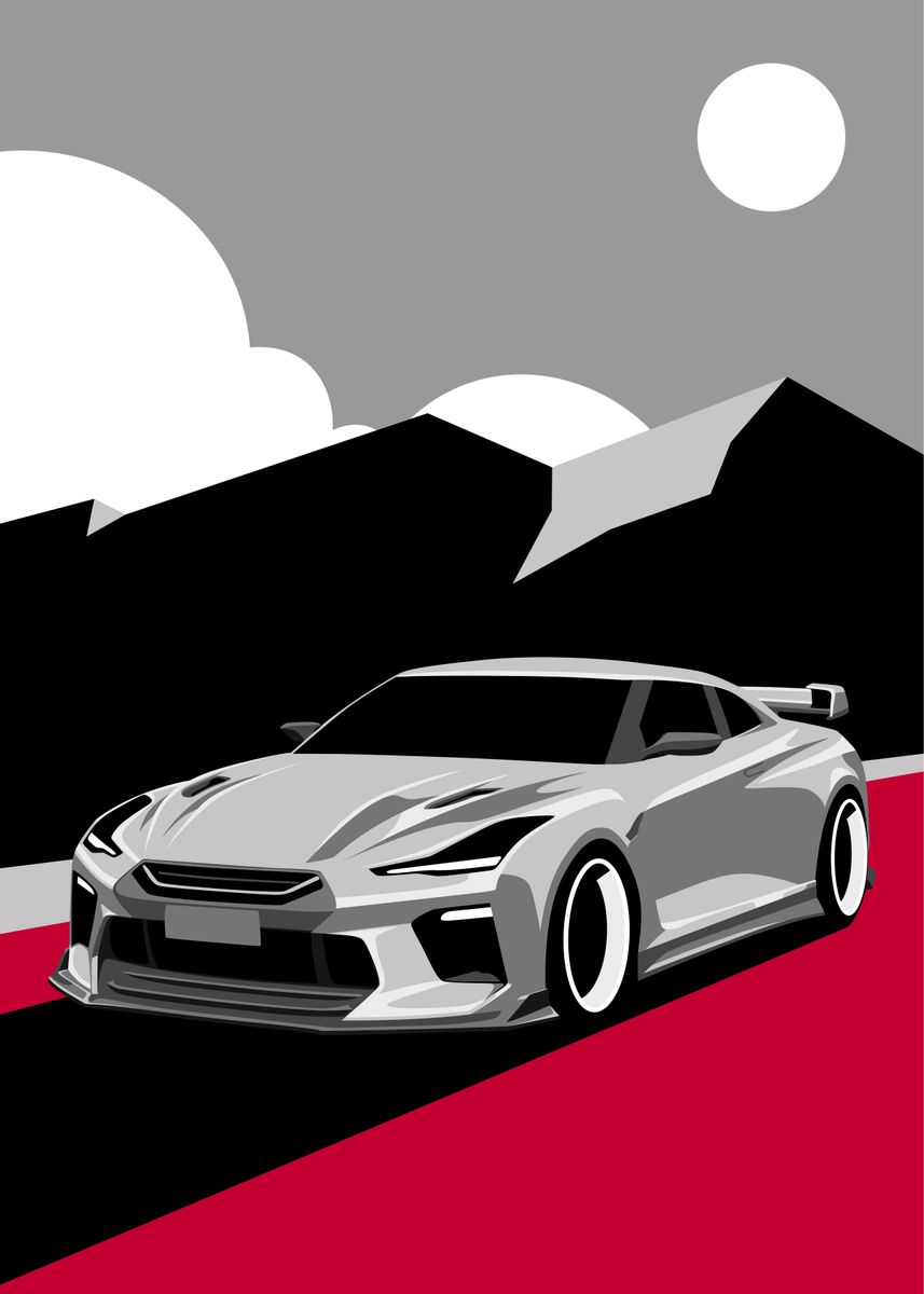 'NISSAN GTR R36' Poster, picture, metal print, paint by Muezzahero ...
