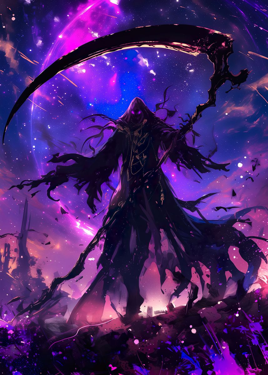 'The Galaxy Grim Reaper' Poster, picture, metal print, paint by ...