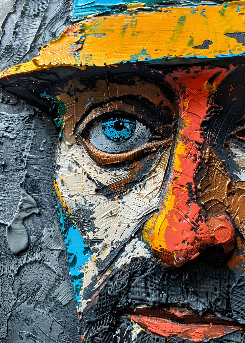 'Abstract art of man' Poster, picture, metal print, paint by ...