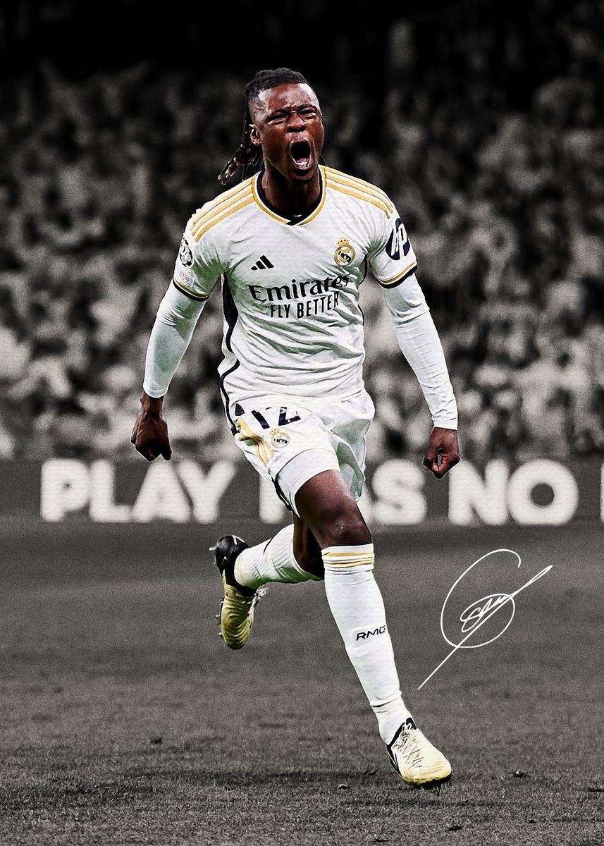 'Eduardo Camavinga ' Poster, picture, metal print, paint by Joyce ...