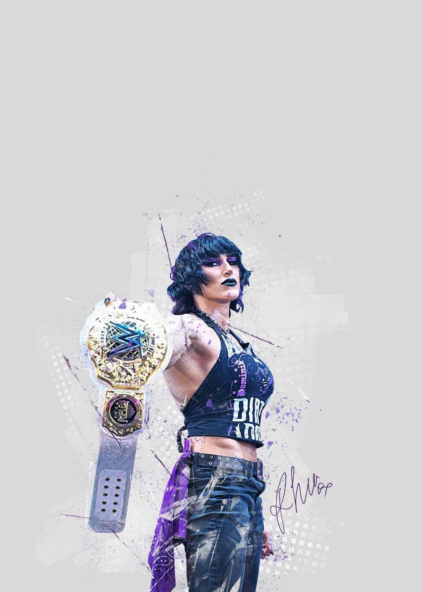 'Rhea Ripley' Poster, picture, metal print, paint by ART Five | Displate