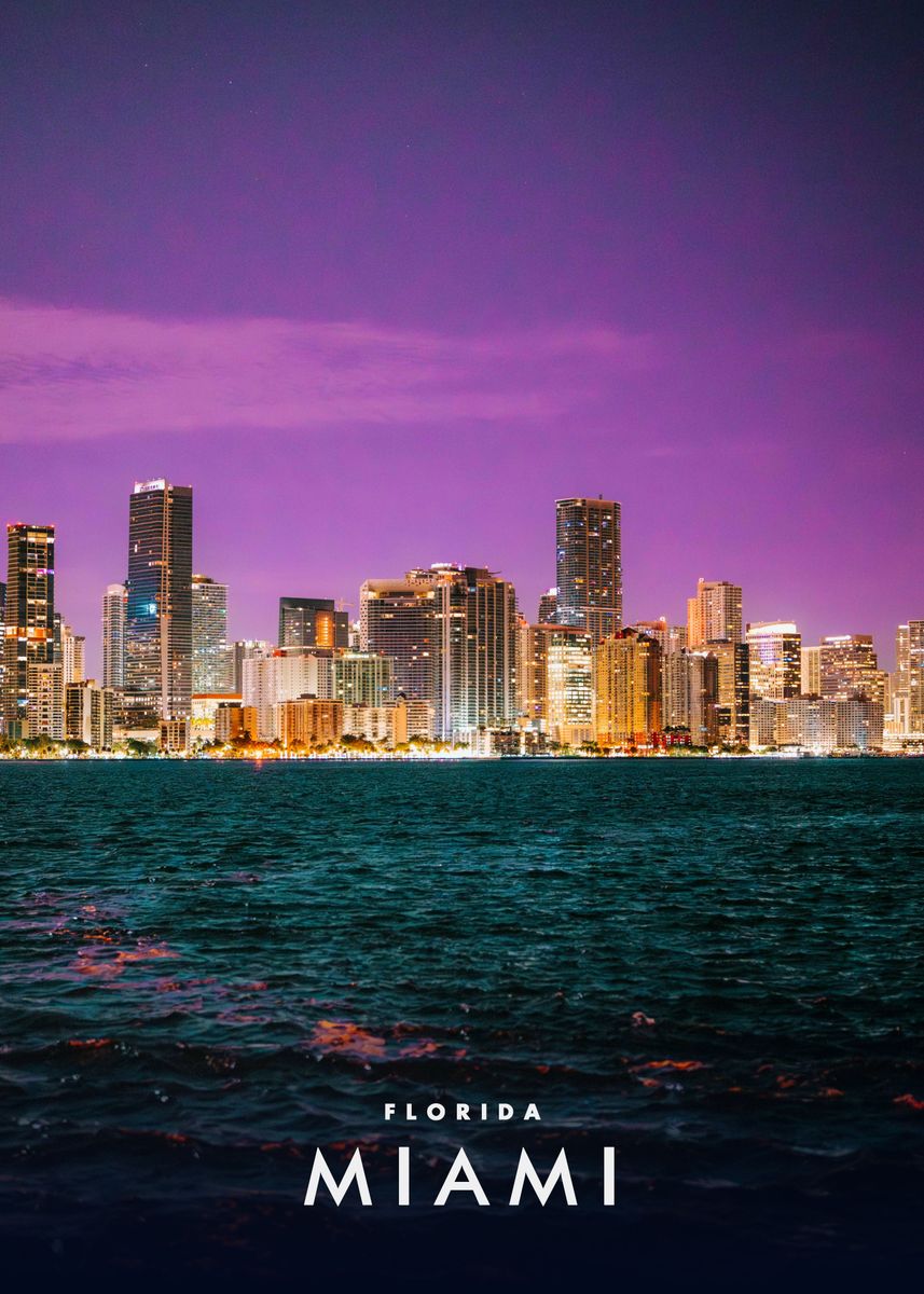 'Miami Florida' Poster, picture, metal print, paint by Ez Photography ...