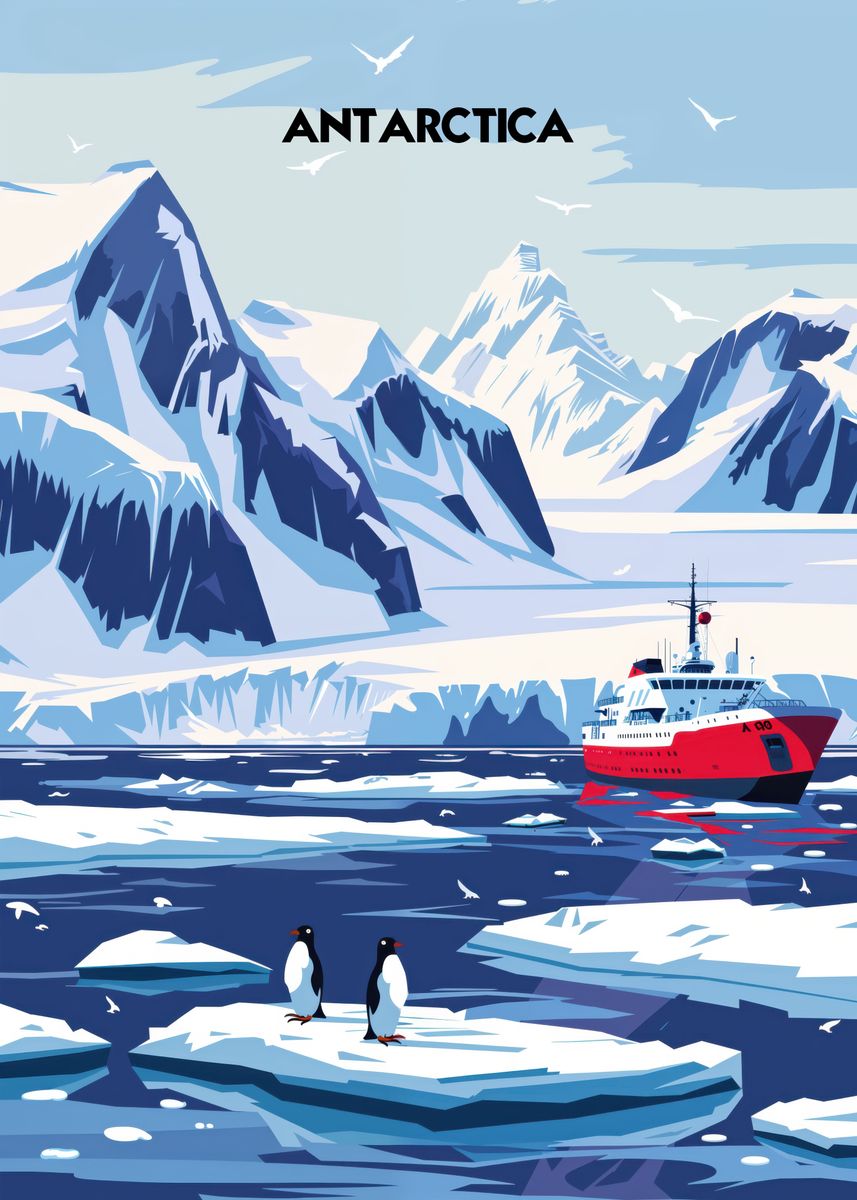 'Antarctic Expedition' Poster, picture, metal print, paint by Powerful ...
