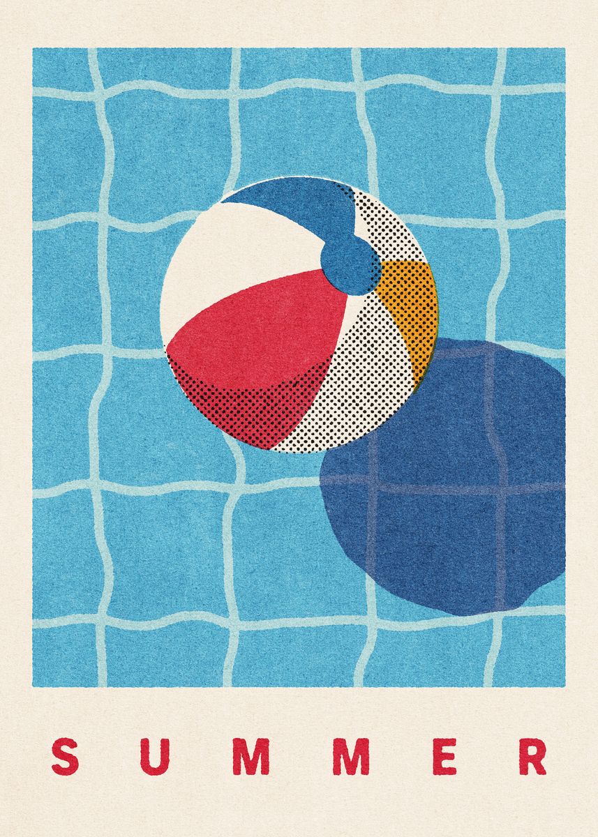 'Beach Ball Summer' Poster, picture, metal print, paint by Daniel ...