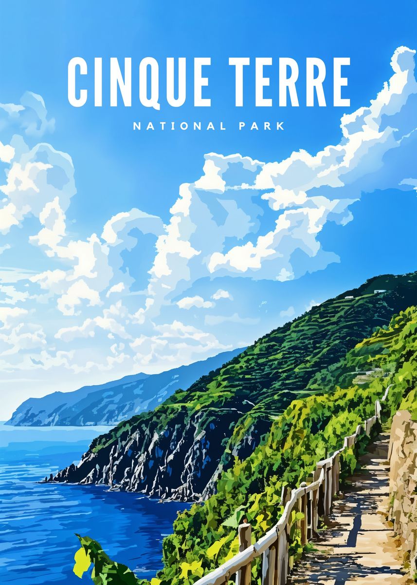 'Cinque Terre National Park' Poster, picture, metal print, paint by ...