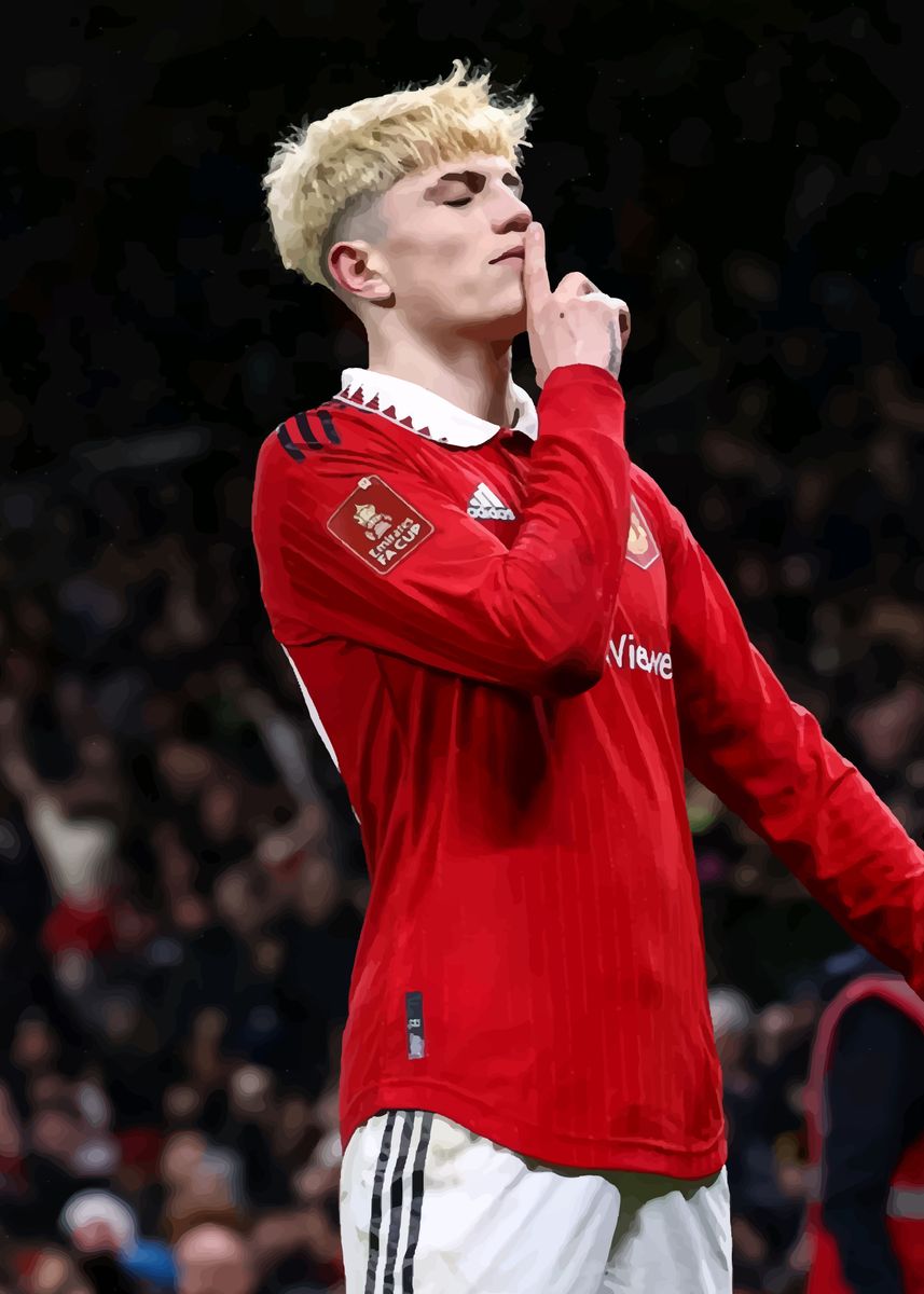 'Garnacho' Poster, picture, metal print, paint by Demiurge | Displate