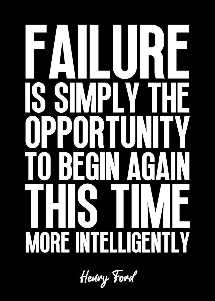 'Henry Ford Quote' Poster, picture, metal print, paint by Wezt Studio ...