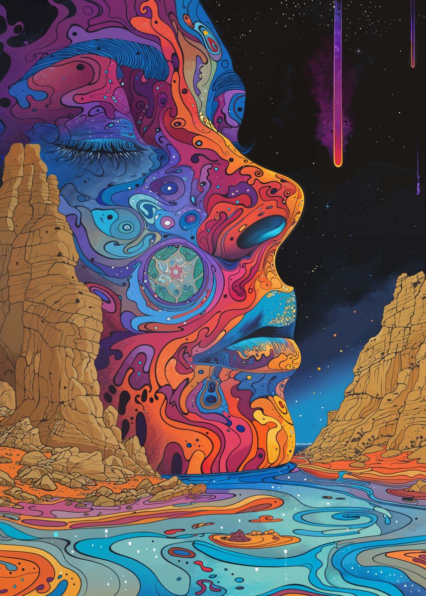 'Nebula Flow' Poster, picture, metal print, paint by M Hultink | Displate