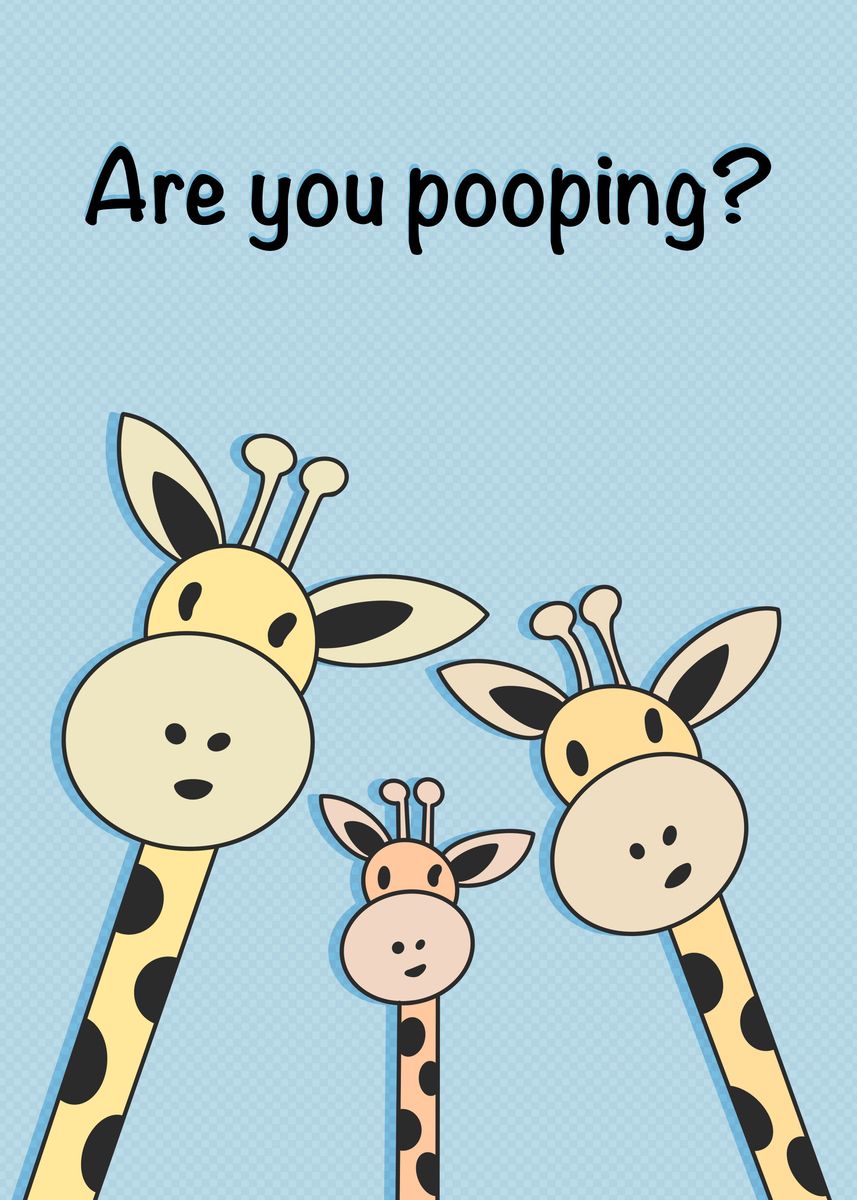 'Funny toilet poop joke' Poster, picture, metal print, paint by Aiden ...