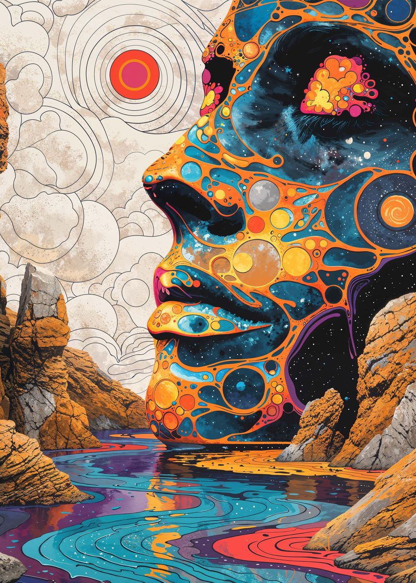 'Cosmic Mindscape' Poster, picture, metal print, paint by M Hultink ...