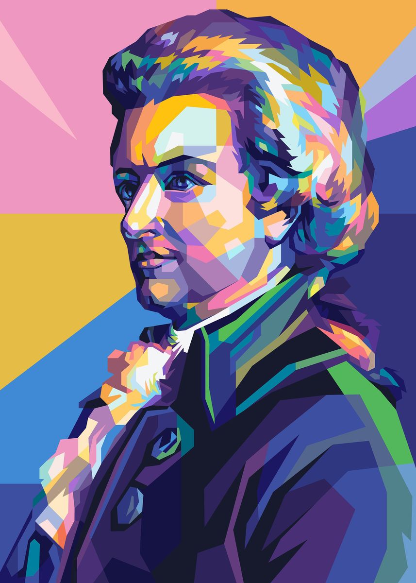 'Wolfgang Amadeus Mozart' Poster, picture, metal print, paint by ISA ...