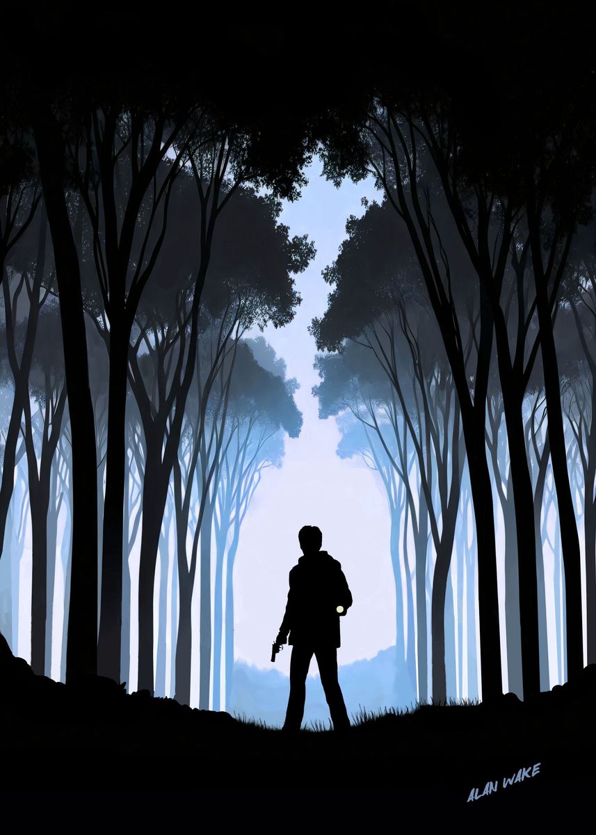 'Alan Wake' Poster, picture, metal print, paint by KyomaArt | Displate