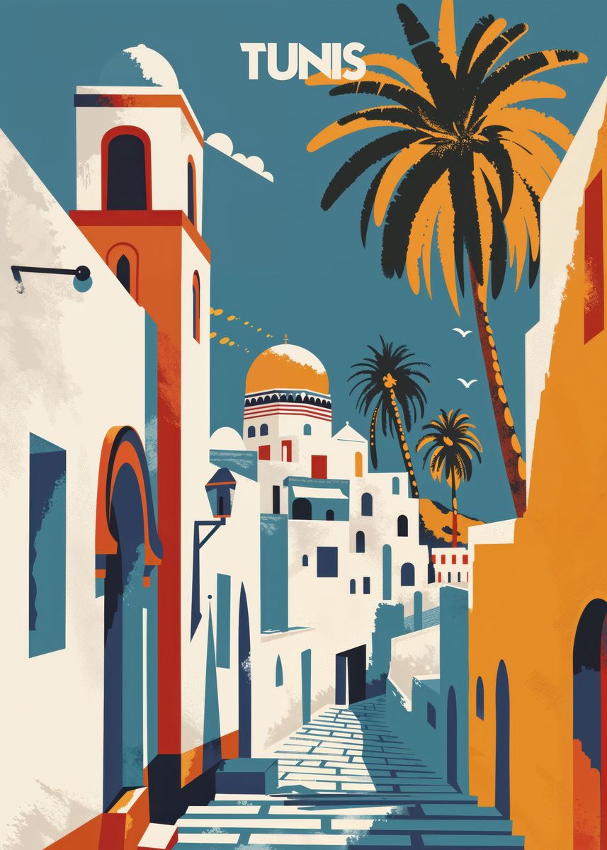 'Colors of Tunis' Poster, picture, metal print, paint by Powerful Words ...