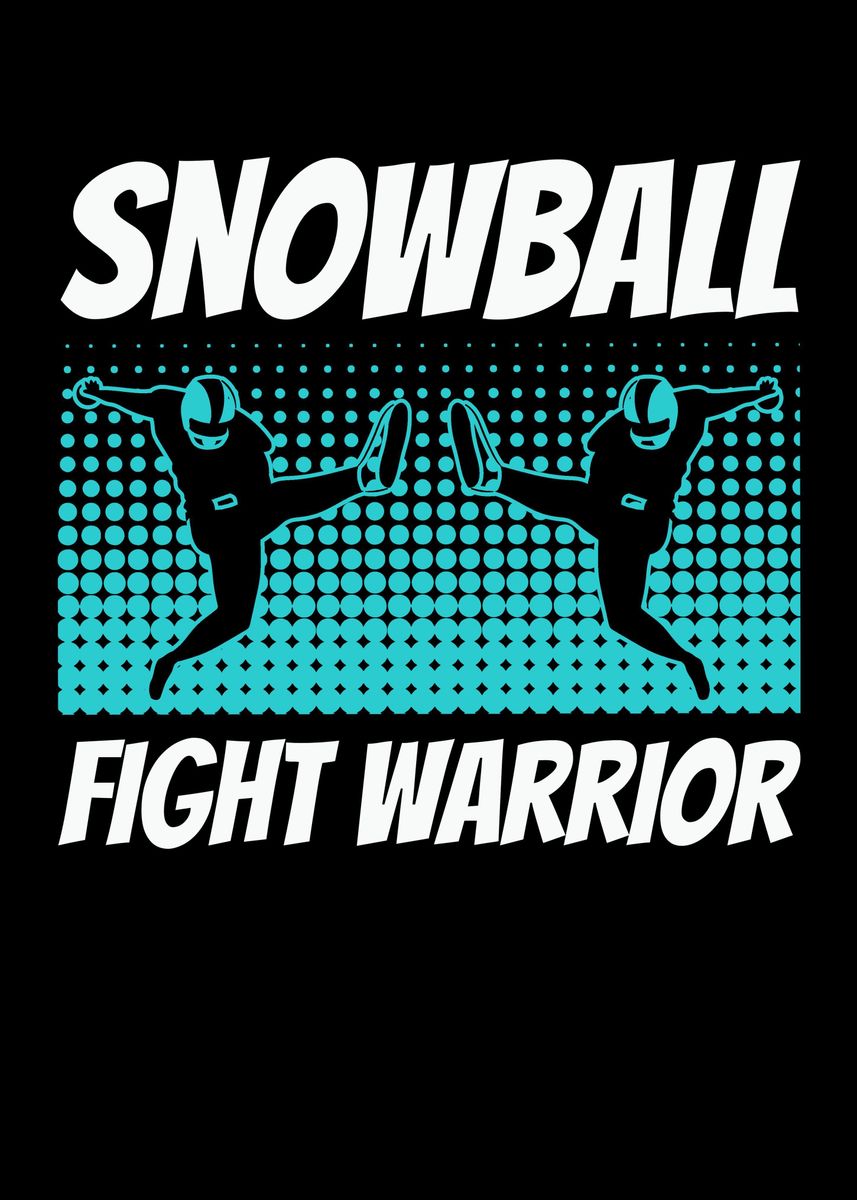 'Snowball Fight Warrior' Poster, picture, metal print, paint by kritich ...