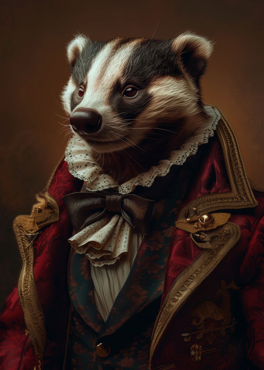 'The Victorian Badger' Poster, picture, metal print, paint by Notorious ...