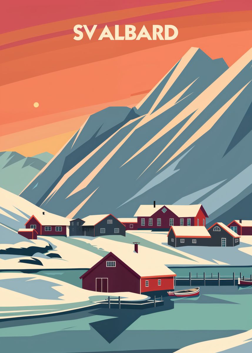 'Svalbard arctic serenity' Poster, picture, metal print, paint by ...