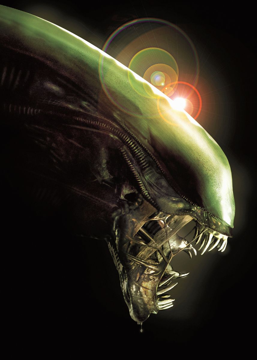 'Intense Alien Profile' Poster, picture, metal print, paint by Alien ...