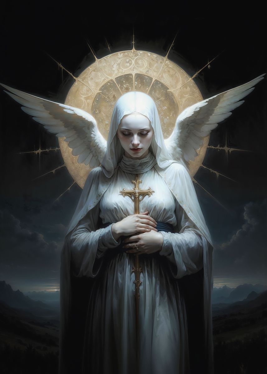 'Divine Mary' Poster, picture, metal print, paint by Alice White Milano ...