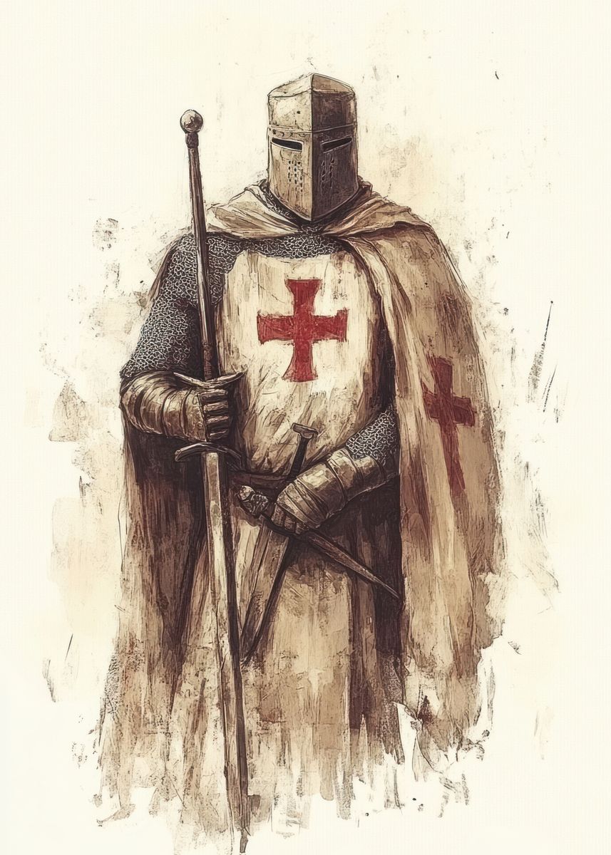 'Noble Crusader' Poster, picture, metal print, paint by jodotodesign ...