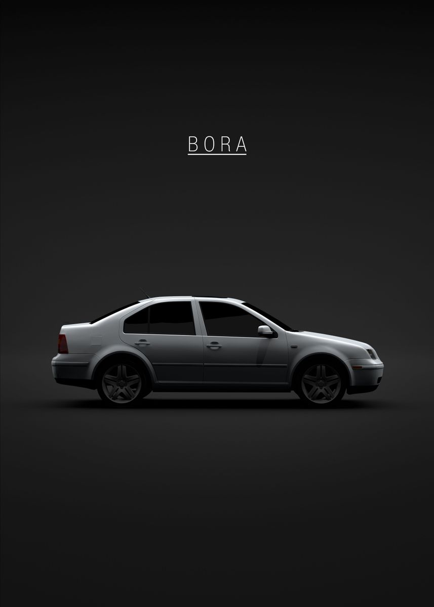 ' VW Bora VR6 White 2003' Poster, picture, metal print, paint by 21 MXM ...