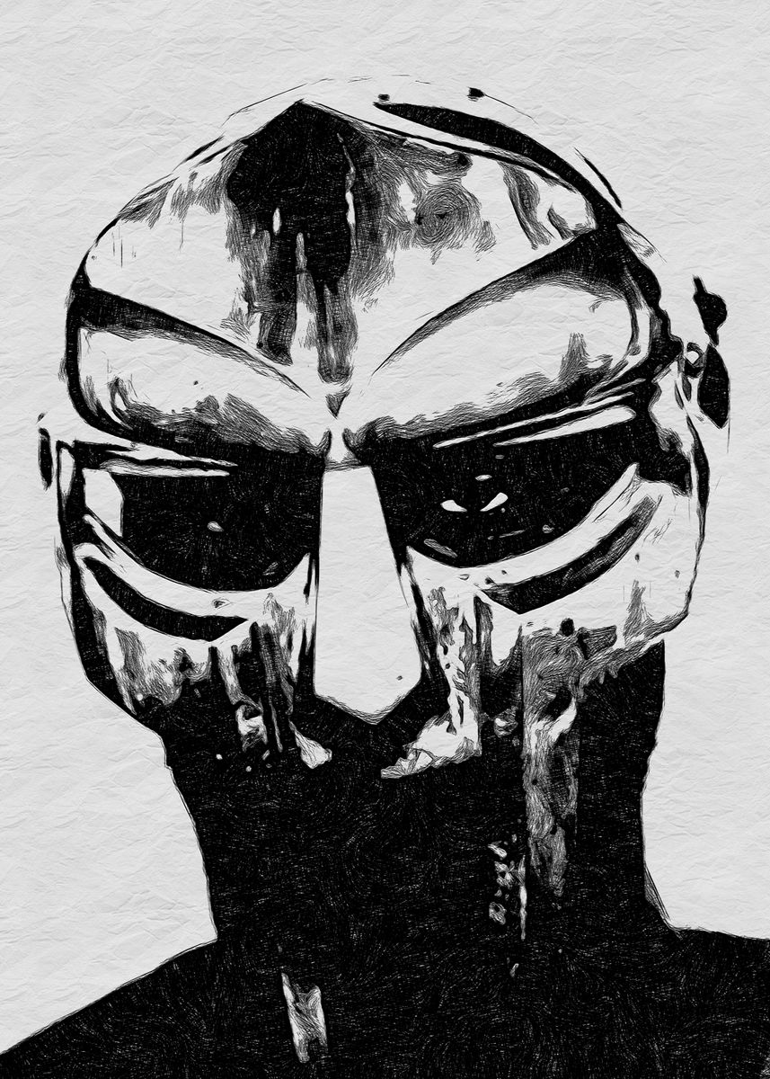 'MF Doom drawing' Poster, picture, metal print, paint by nawangza ...