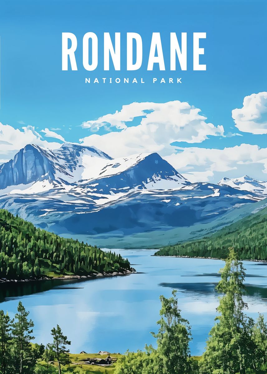 'Rondane National Park' Poster, picture, metal print, paint by Mark Vincent Verallo | Displate