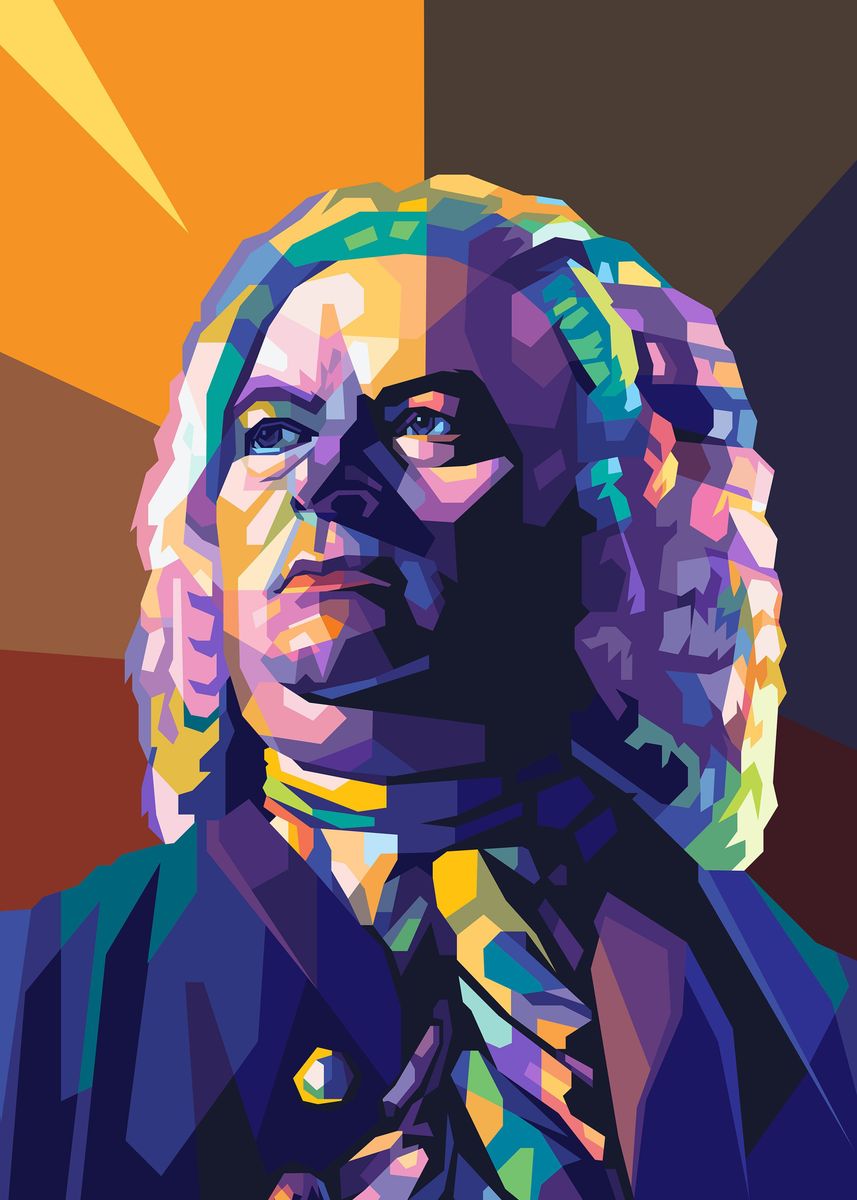 'Johann Sebastian Bach' Poster, picture, metal print, paint by ISA ...